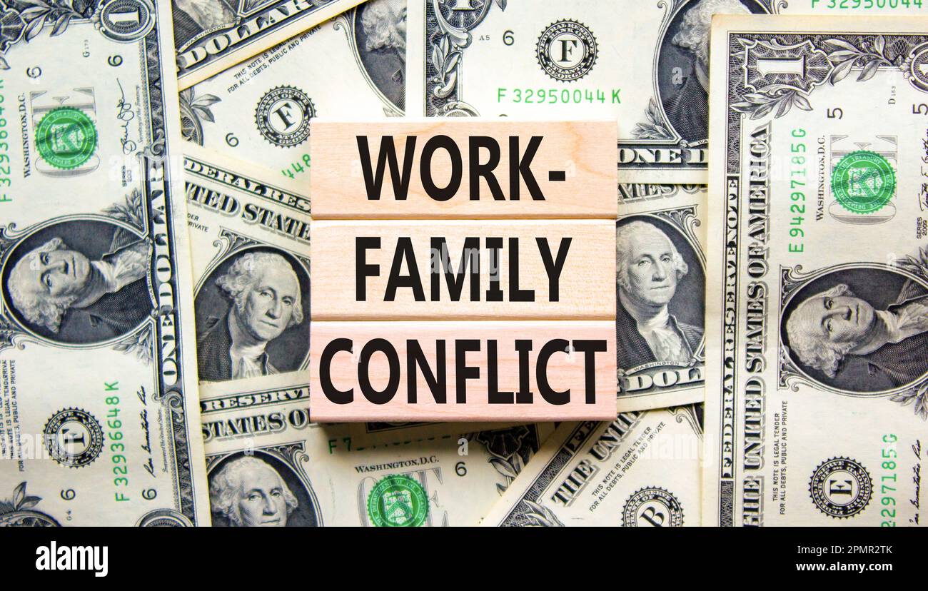 Work-family conflict symbol. Concept words Work-family conflict on ...