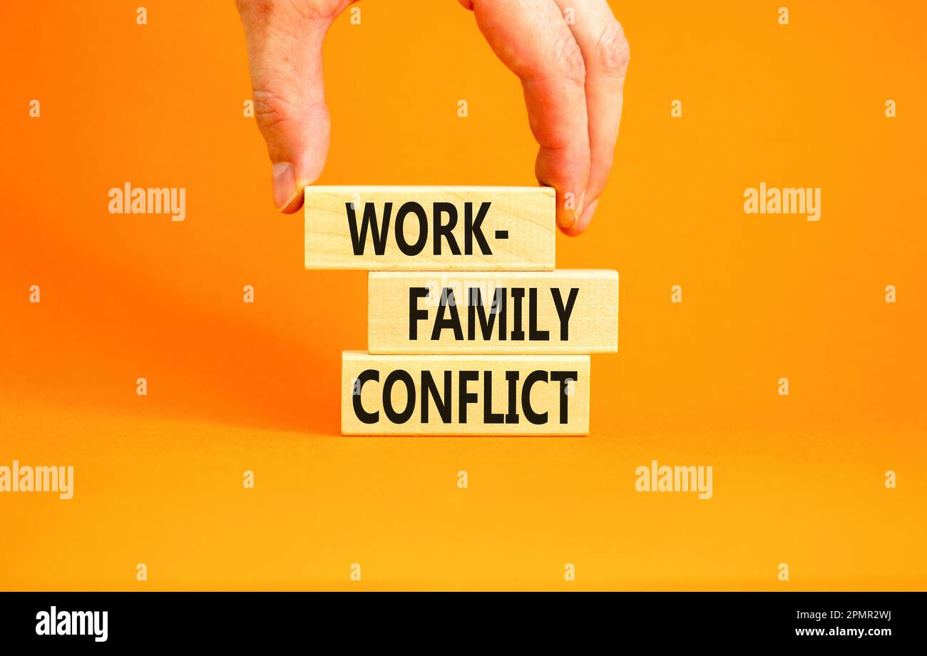 Work-family conflict symbol. Concept words Work-family conflict on ...