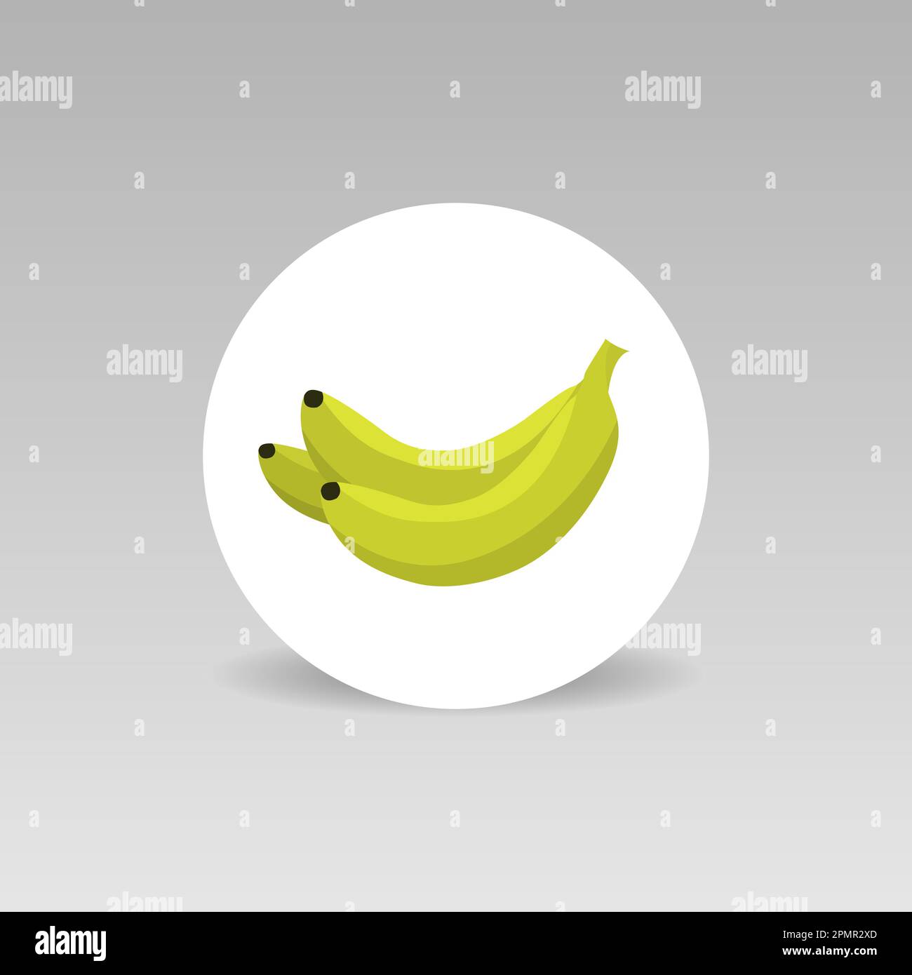 Three fresh ripe Bananas vector round icon Stock Vector Image & Art - Alamy