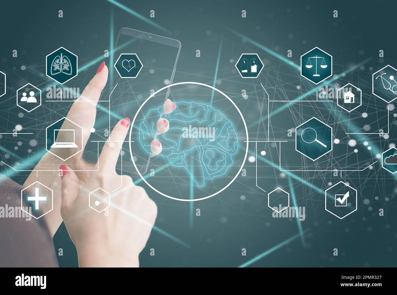 artificial intelligence and communication, ai technology Stock Photo ...