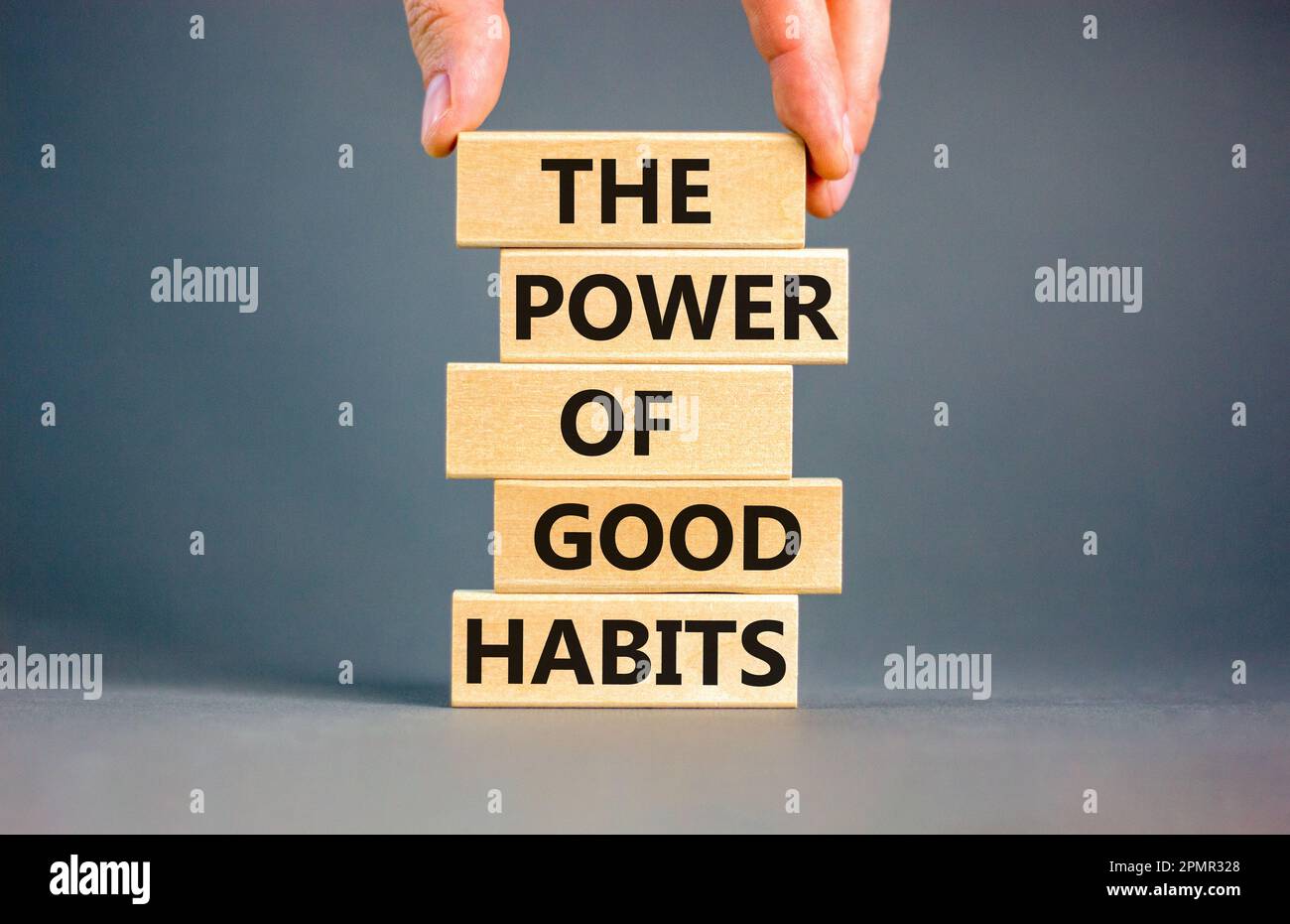 The power of good habits symbol. Concept words The power of good habits ...