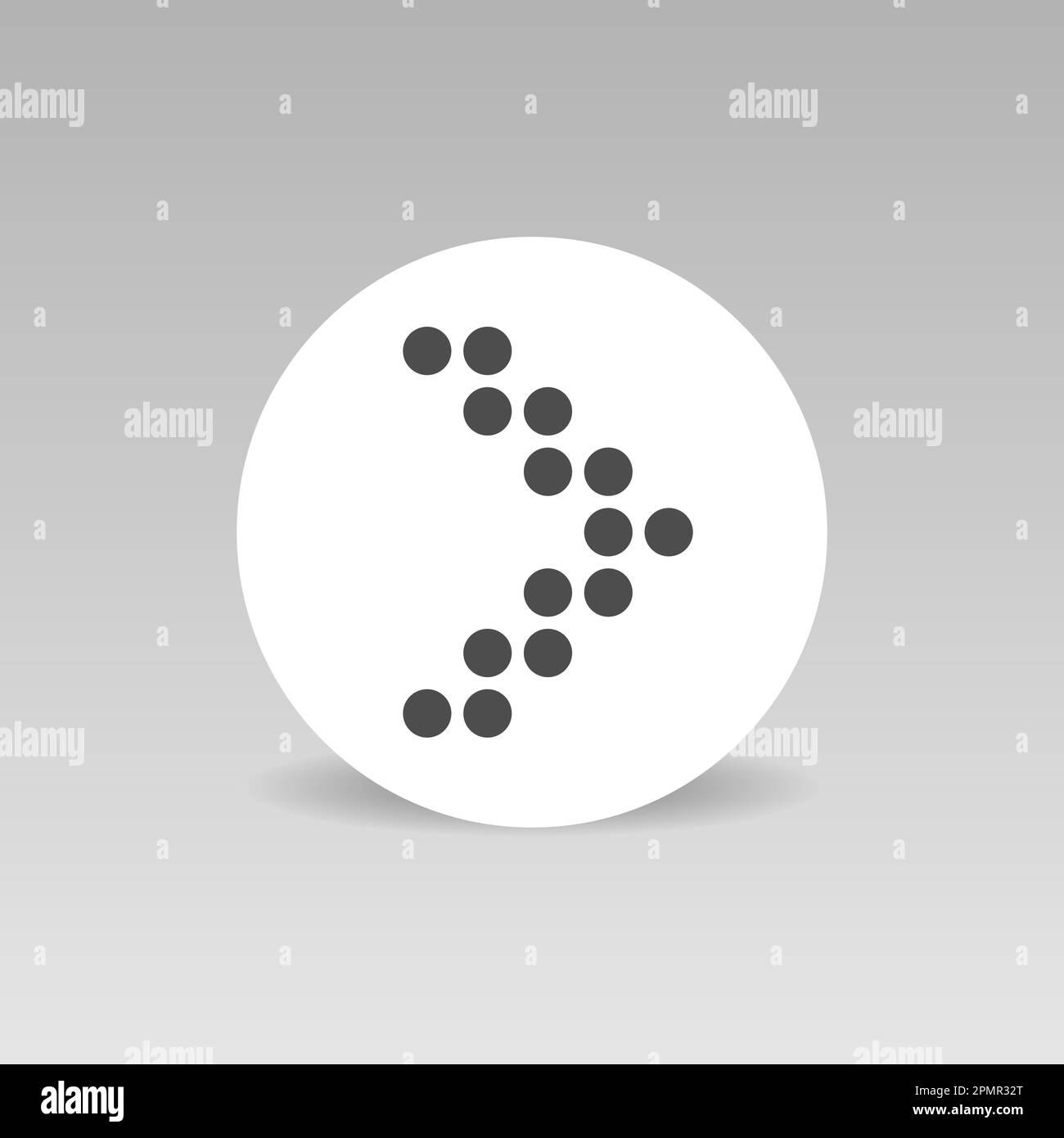 Triangular Dot arrow vector icon direction cursor. Round sign Stock ...