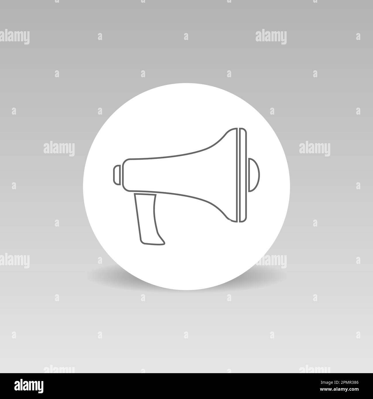 Megaphone vector icon Web Speaker sign Round illustration Stock Vector ...