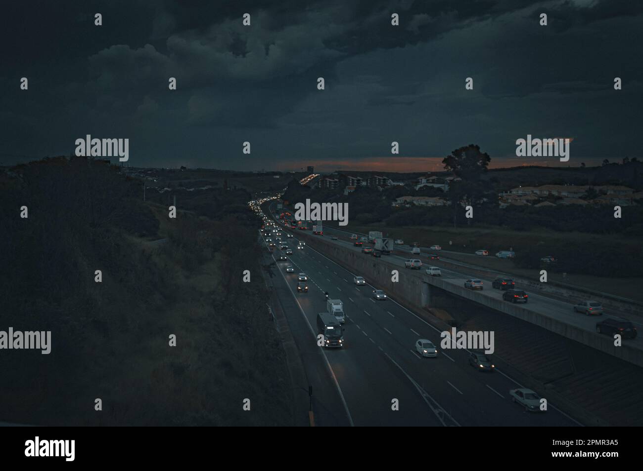 Campinas-sp,brasil-April 13,2023 rodovia dom pedro 1,several cars and ...