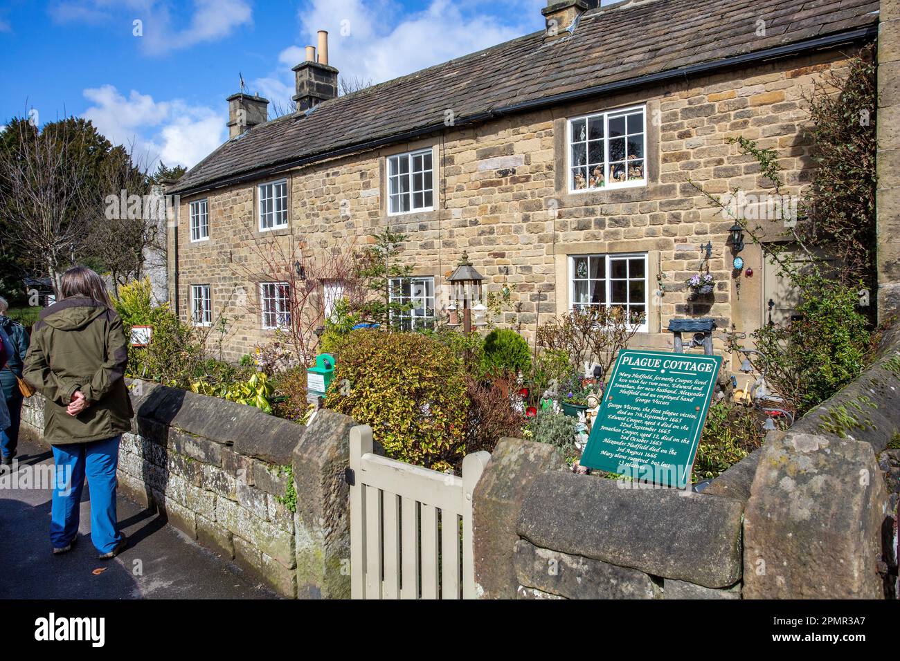 The plague cottages in the Derbyshire Peak District village of Eyam ...
