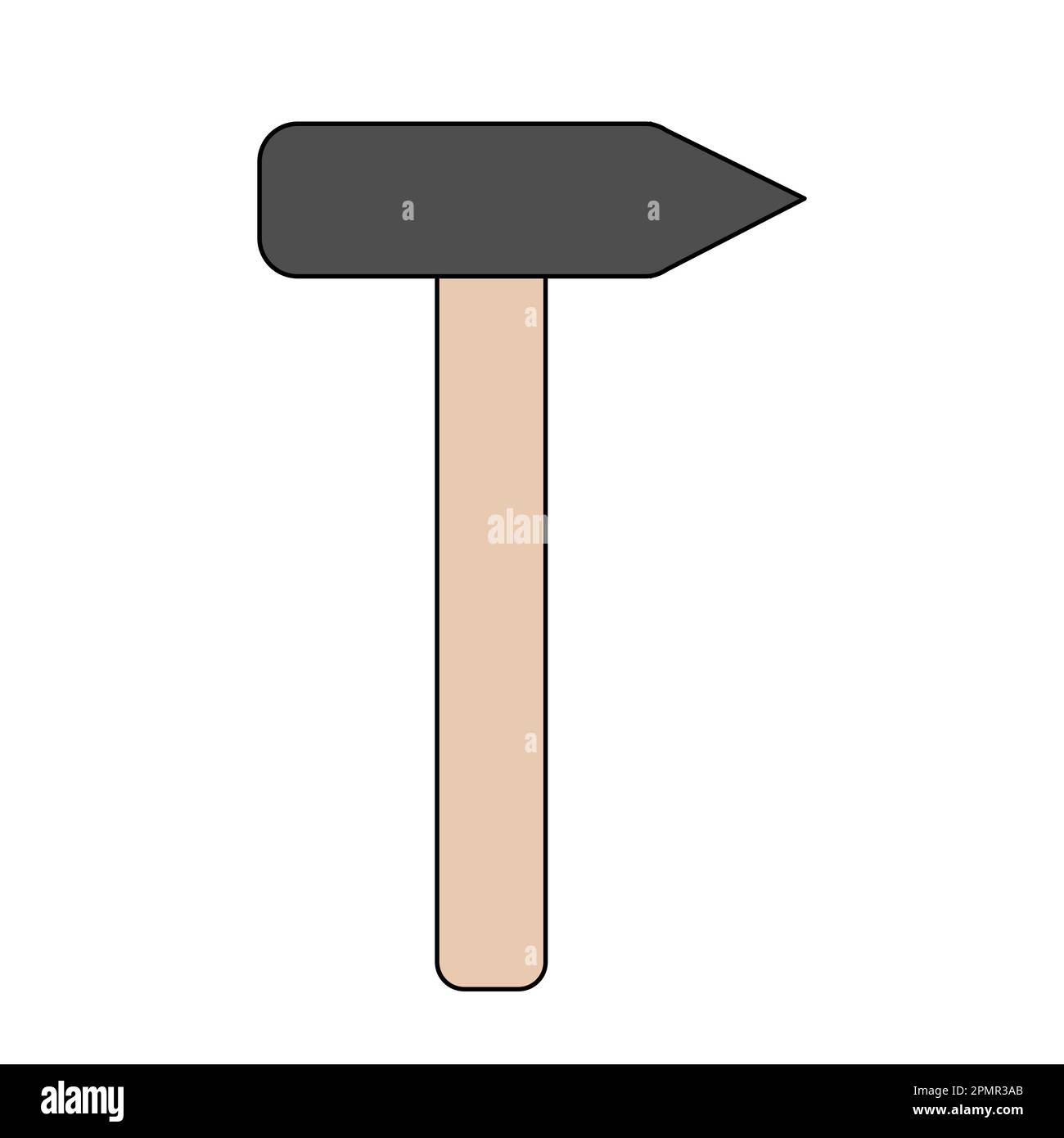 Hammer icon cartoon style illustration. Handyman tool for home repair ...