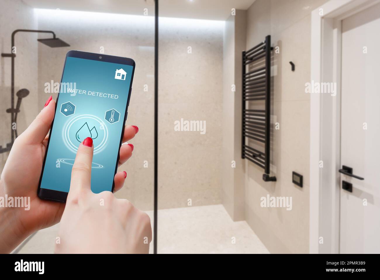 Water leak sensor alert, smart water sensor can automatically shut off ...