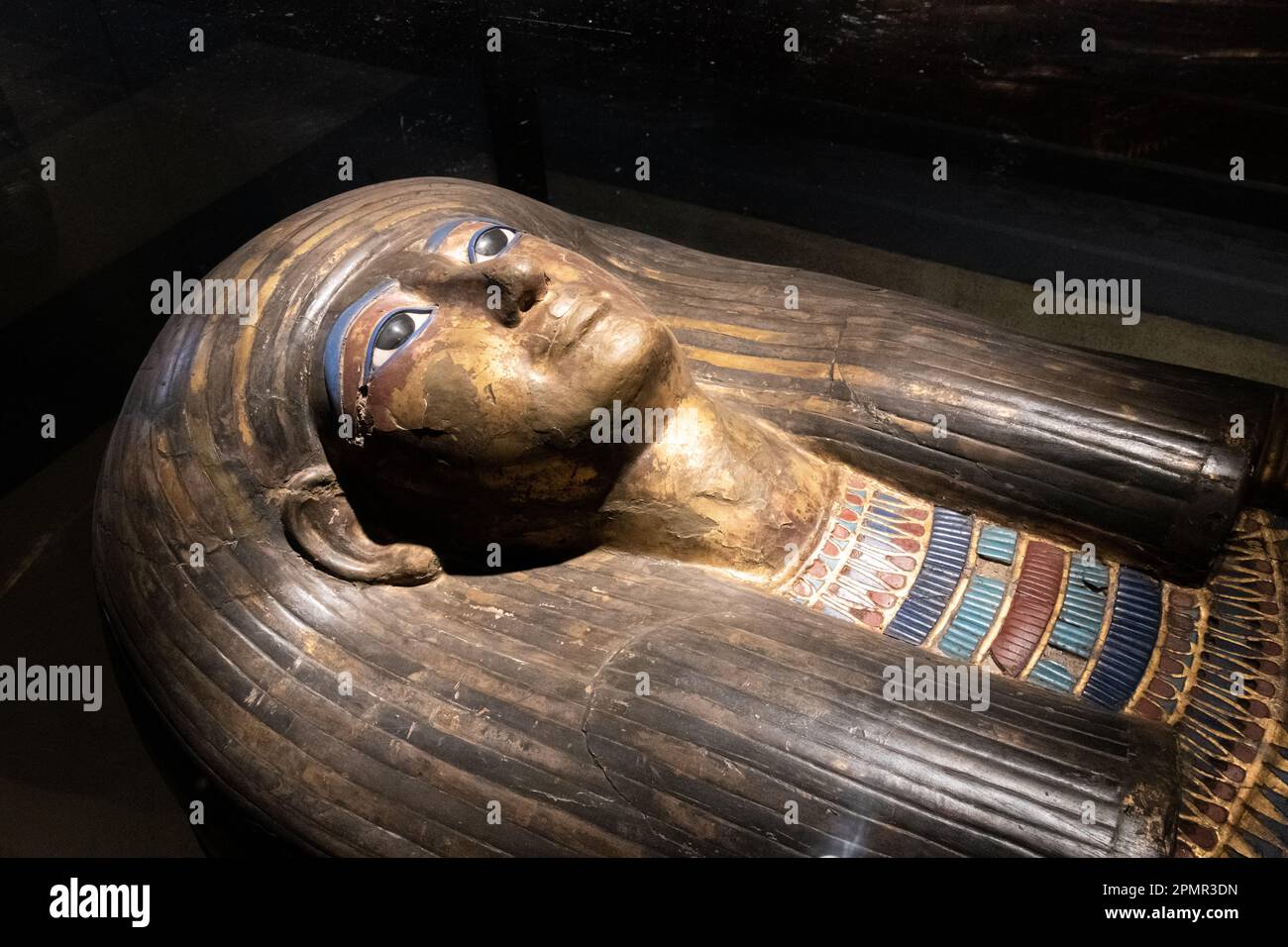 The inner coffin sarcophagus of Thuya displayed at the Museum of ...
