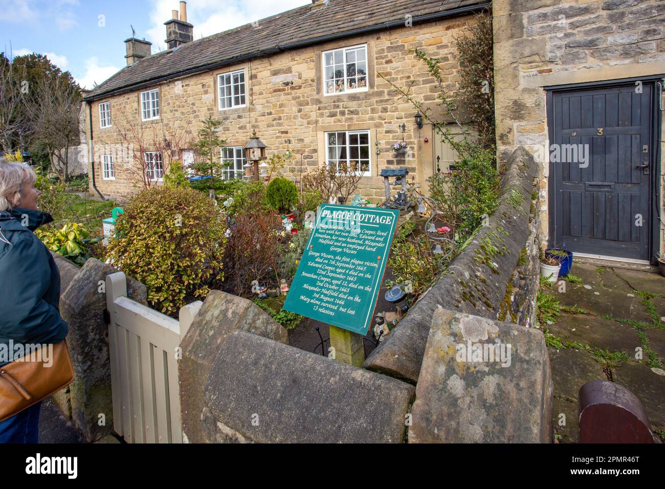 The plague cottages in the Derbyshire Peak District village of Eyam ...