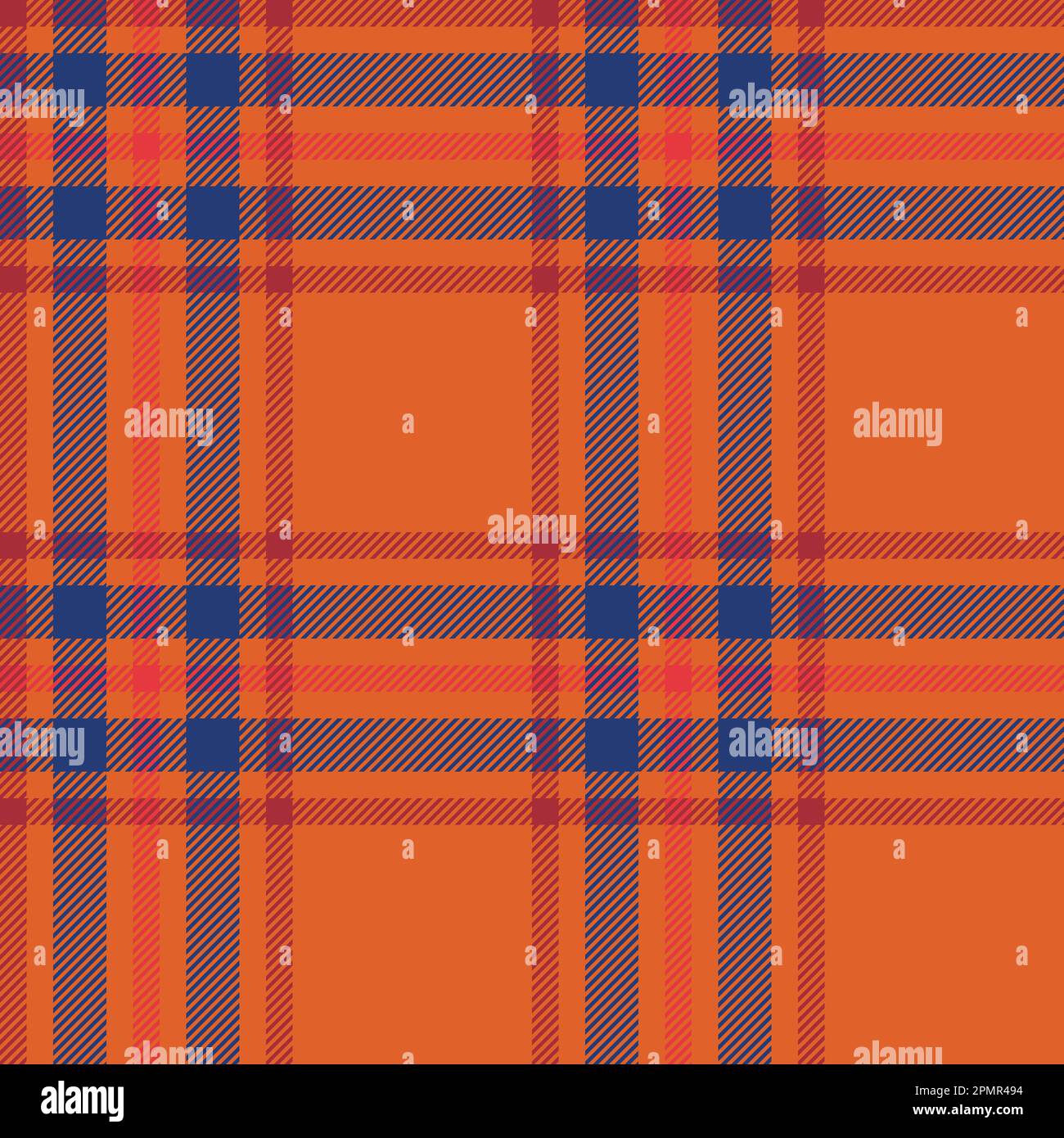 Plaid seamless pattern in orange. Check fabric texture. Vector textile ...