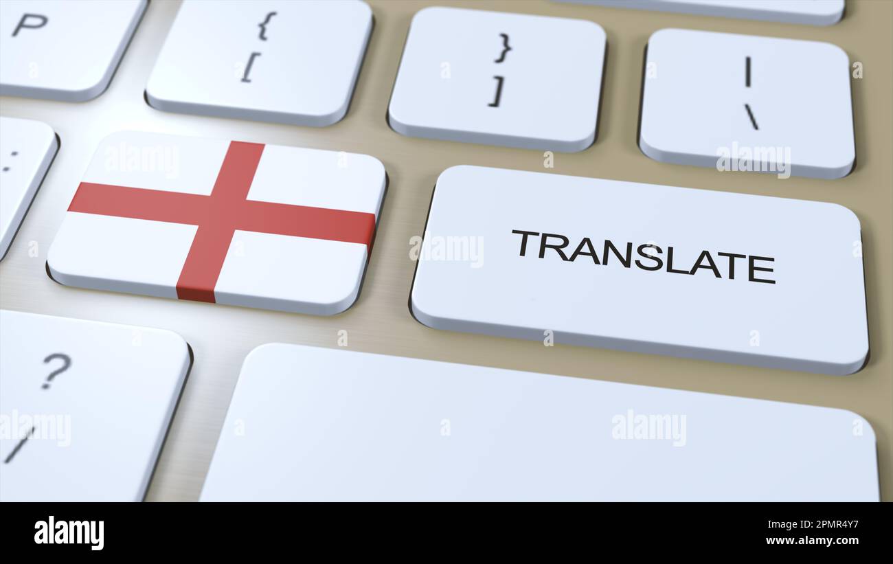 Translate English Language Concept. Translation of word. Button with ...