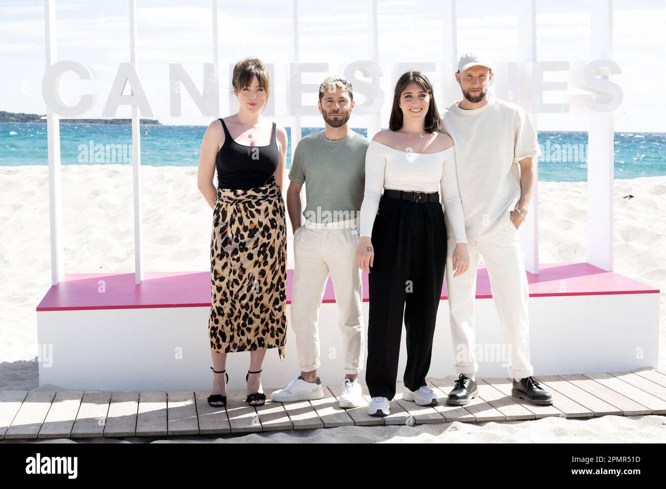 Cannes, France. 14th Apr, 2023. Alisson Chassagne, Arthur Vauthier ...