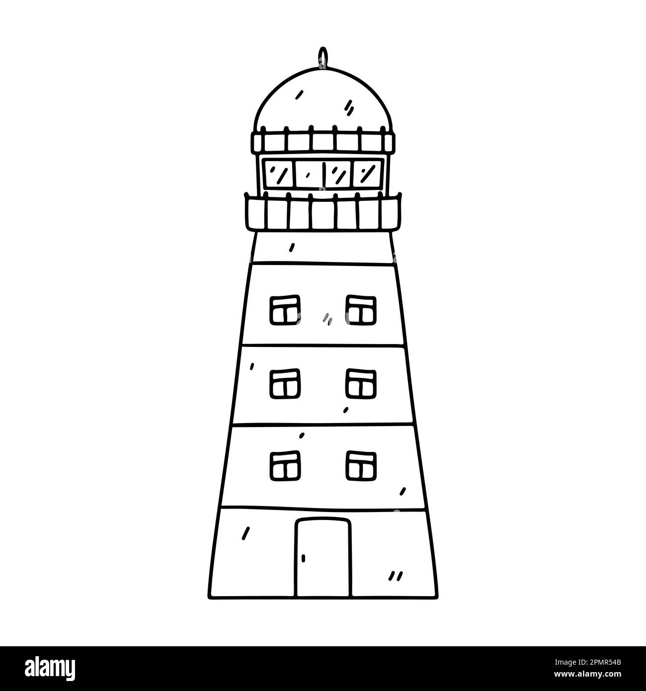 Coloring Lighthouse Drawing Coloring Page Lighthouse Free Printables