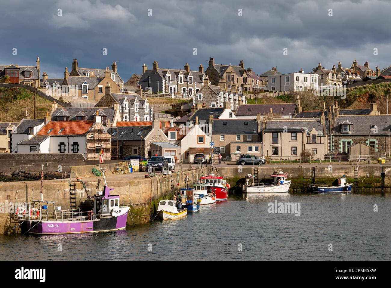 5 April 2023. Findochty Harbour,Moray,Scotland. This is the Harbour and ...