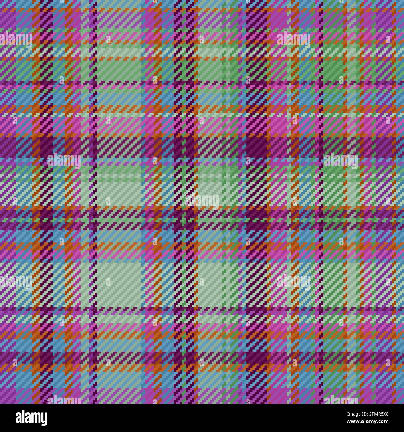 Tartan seamless texture. Vector fabric textile. Check pattern background plaid in violet and ...