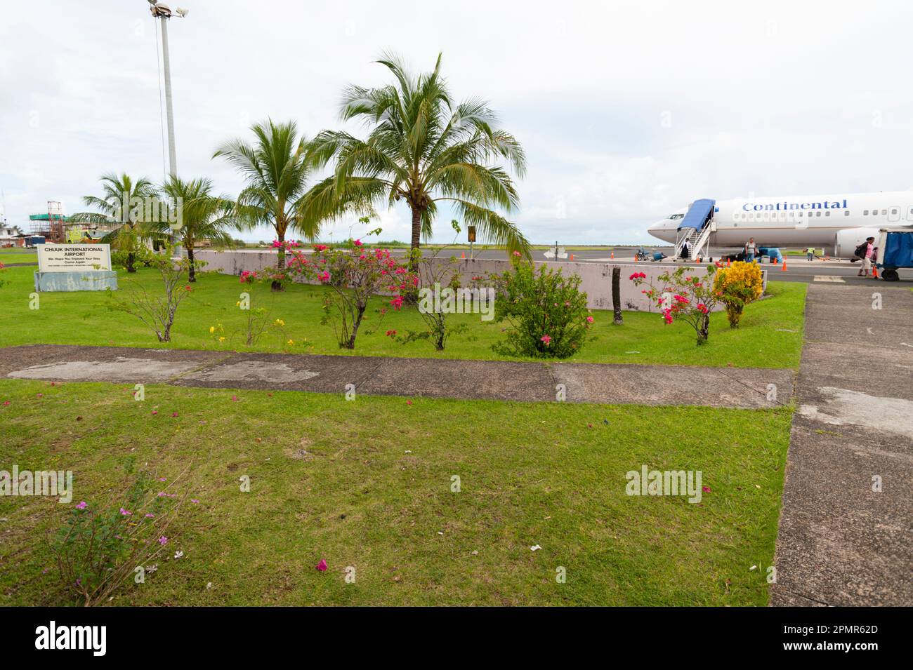 The Continental "Island Hopper" on the runway at Chuuk International ...