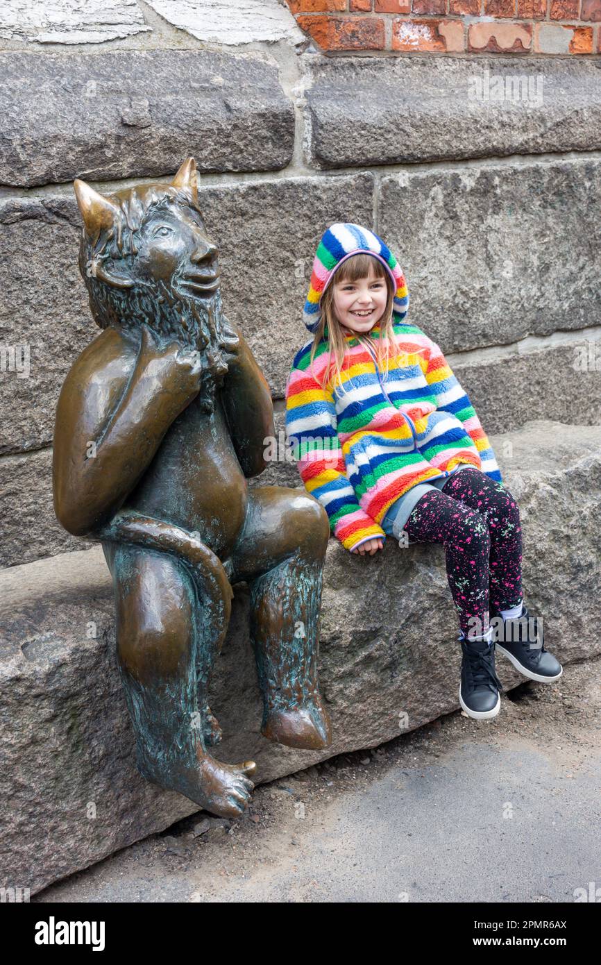 Devil's figure on the devil's stone, St. Marien-Kirche (St Mary's ...