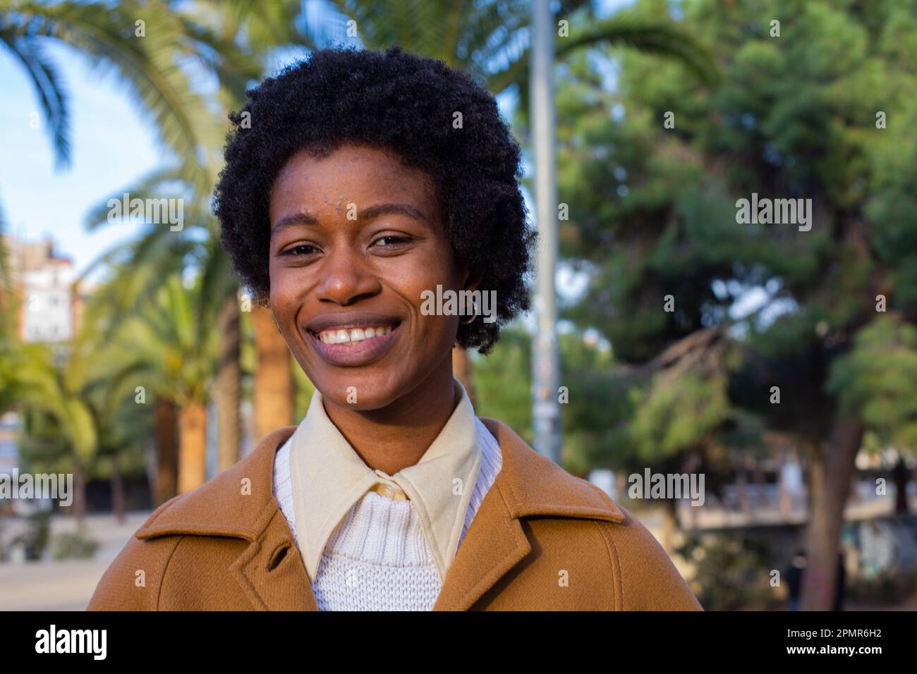 African girl with afro hair Stock Photo - Alamy