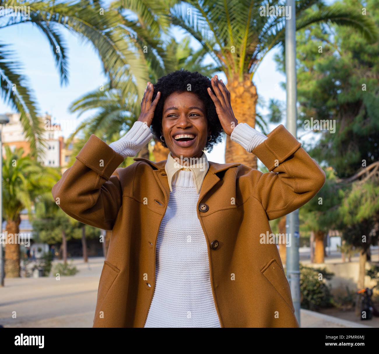 Beautiful african model posing hi-res stock photography and images - Alamy