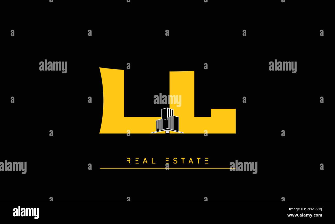 Real estate house monogram logo hi-res stock photography and images - Alamy