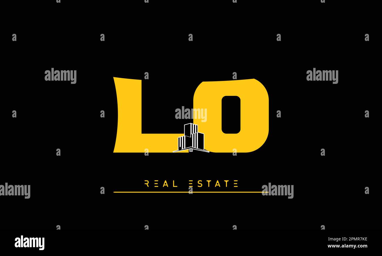 Lo real estate initials logo hi-res stock photography and images - Alamy