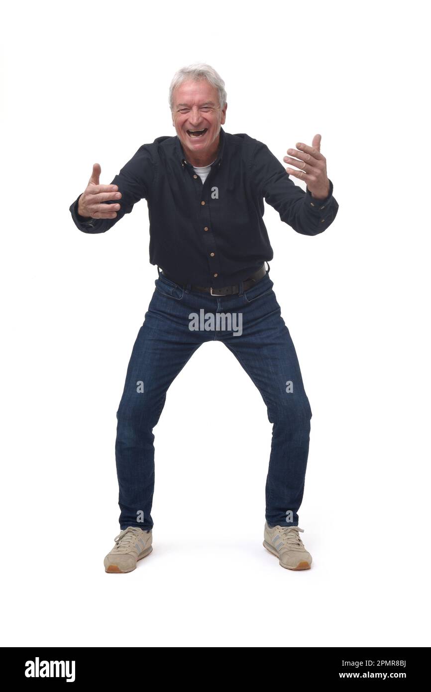 Happy smiling man hugs Cut Out Stock Images & Pictures - Alamy