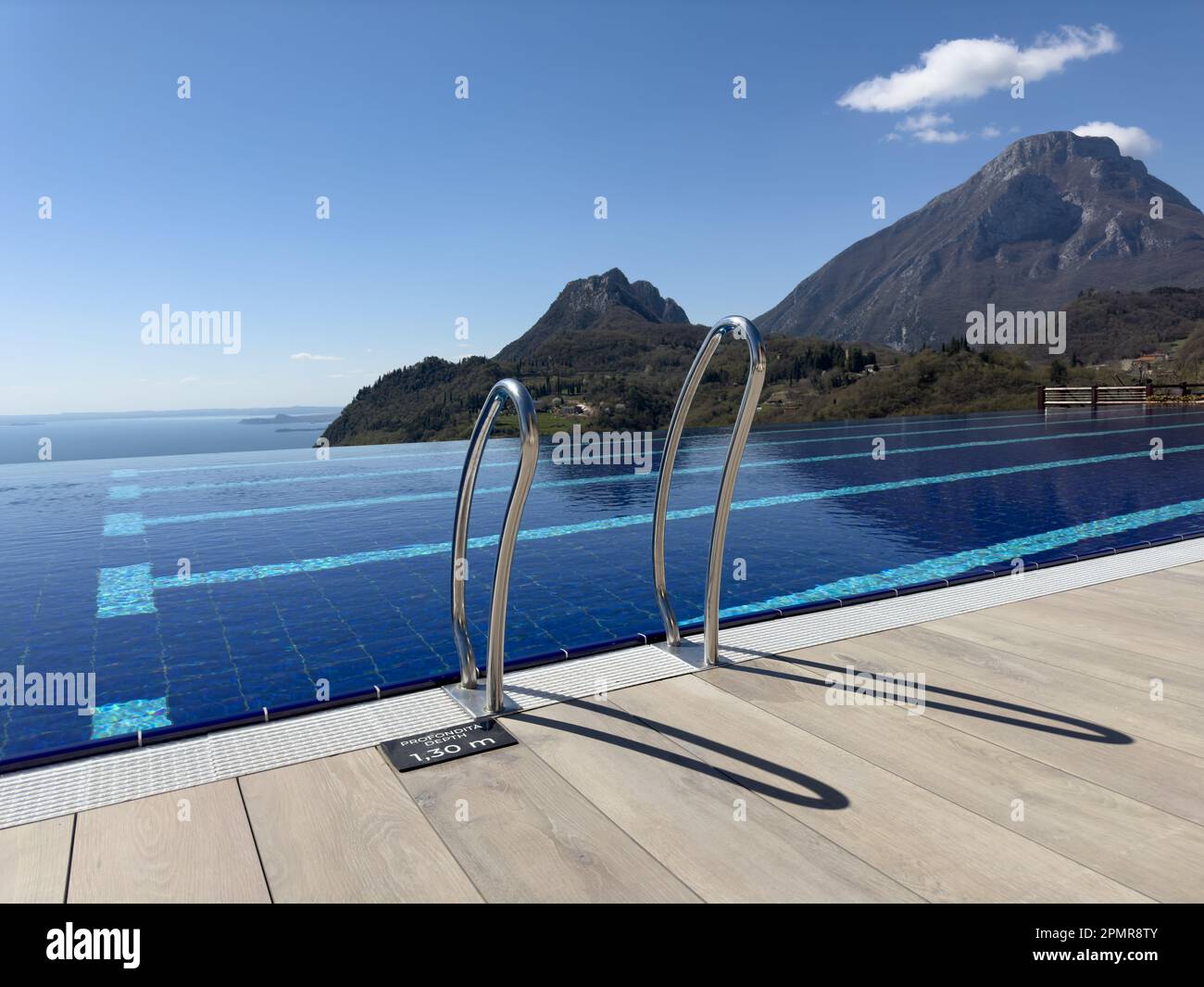 a beautiful view of the lake from the "Infinity pool Stock Photo - Alamy