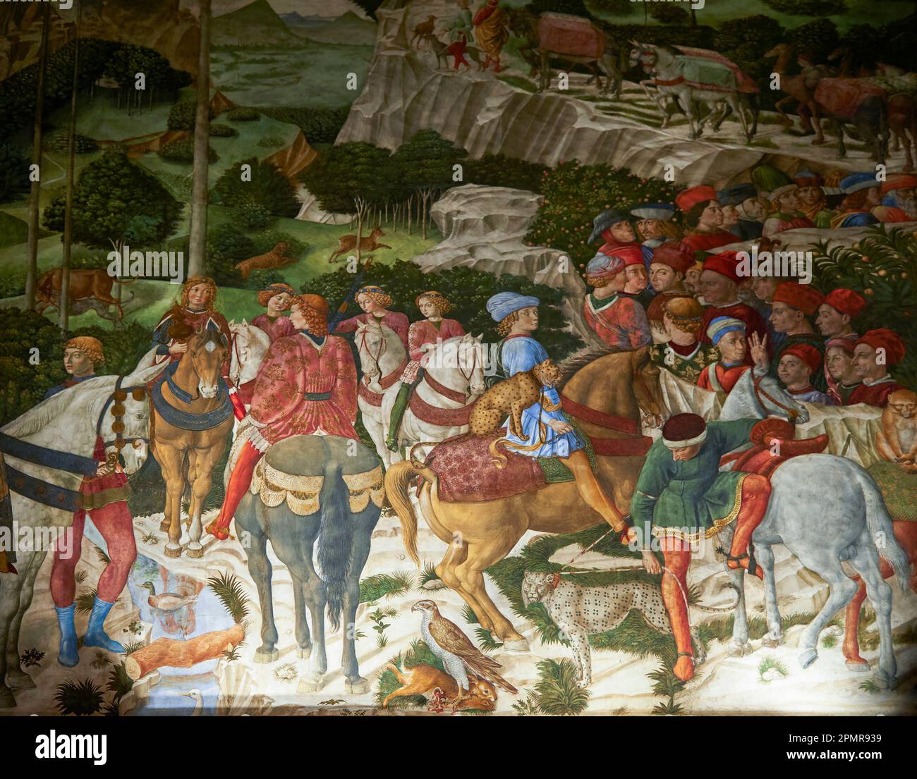 Paintings in Magi chapel in Palazzo Medici Riccardi in Florence, Italy ...