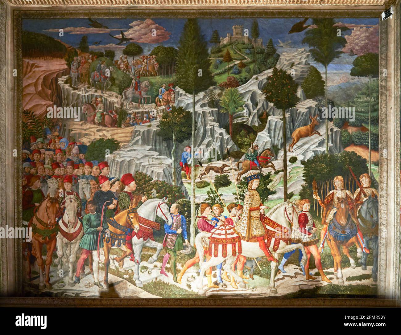 Paintings in Magi chapel in Palazzo Medici Riccardi in Florence, Italy ...