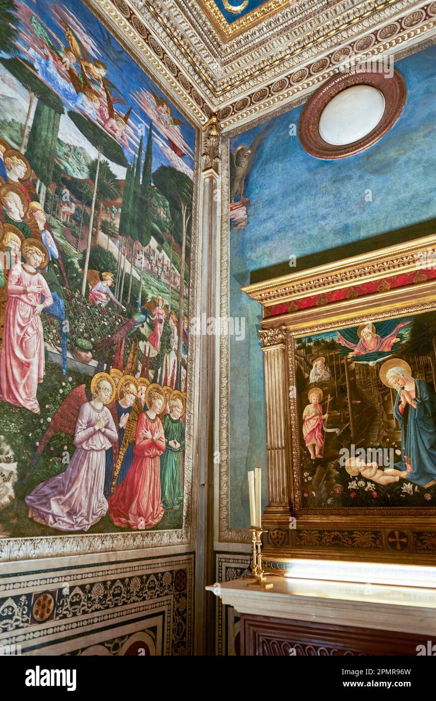 Paintings in Magi chapel in Palazzo Medici Riccardi in Florence, Italy ...