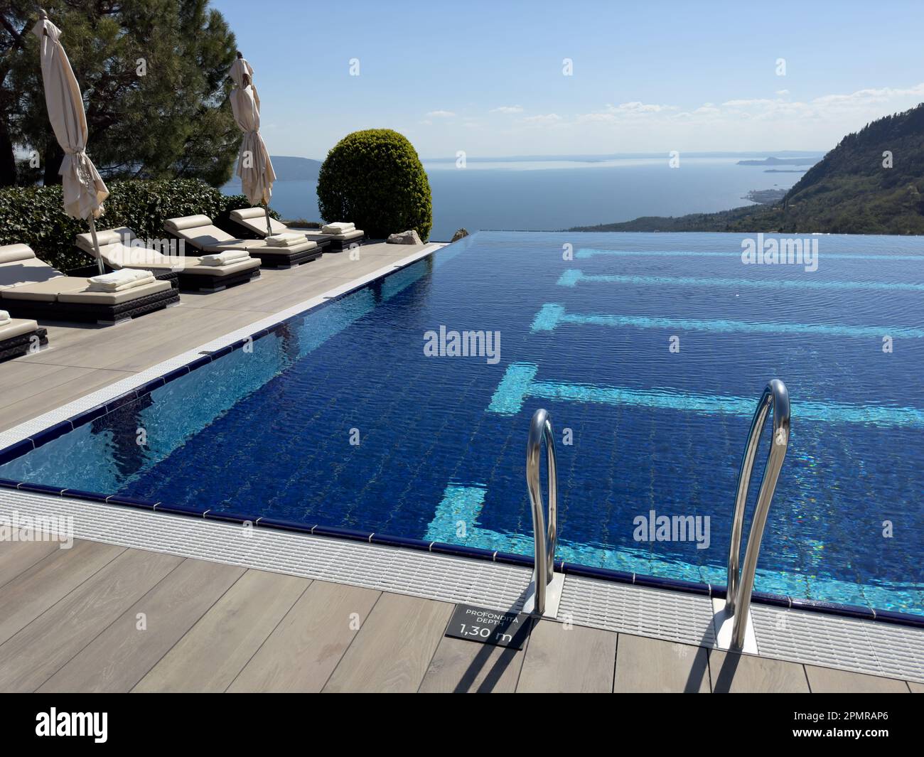 a beautiful view of the lake from the "Infinity pool Stock Photo - Alamy