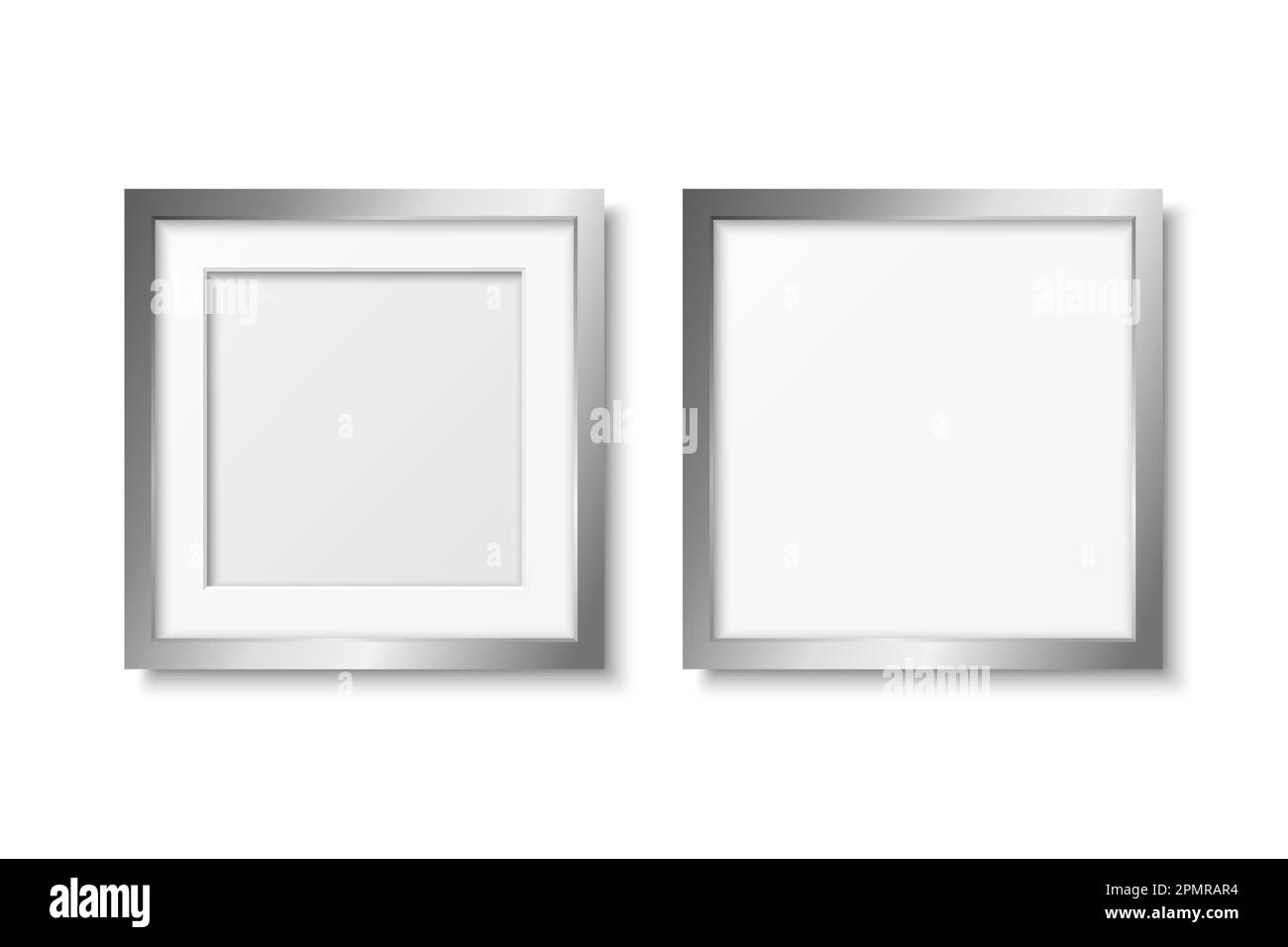 Vector 3d Realistic Gray Metal, Silver Color Decorative Vintage Frame ...