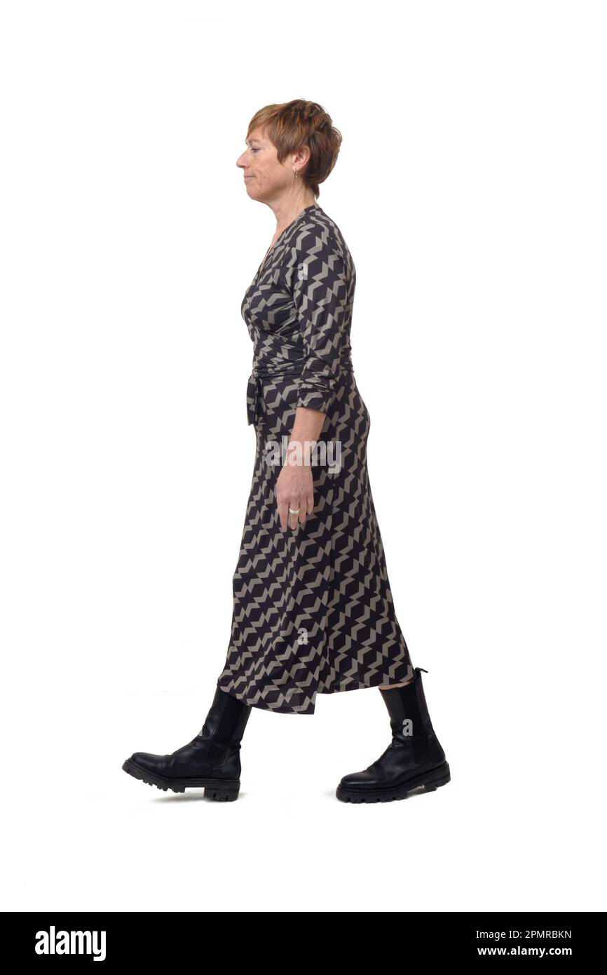 Woman walking boots profile Cut Out Stock Images & Pictures - Alamy
