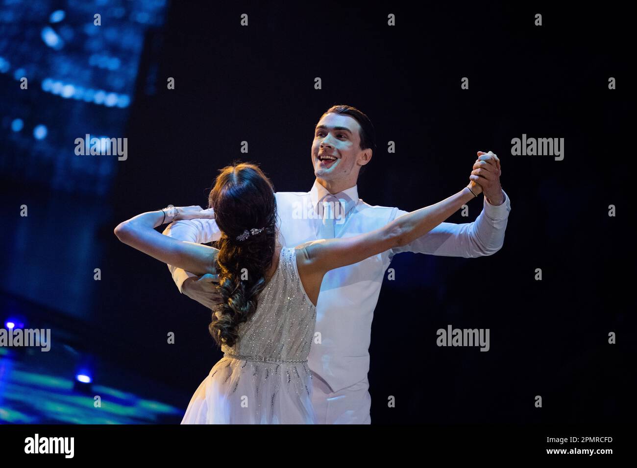 Cologne, Germany. 14th Apr, 2023. Timon Krause, mentalist, and Ekaterina Leonova, professional ...