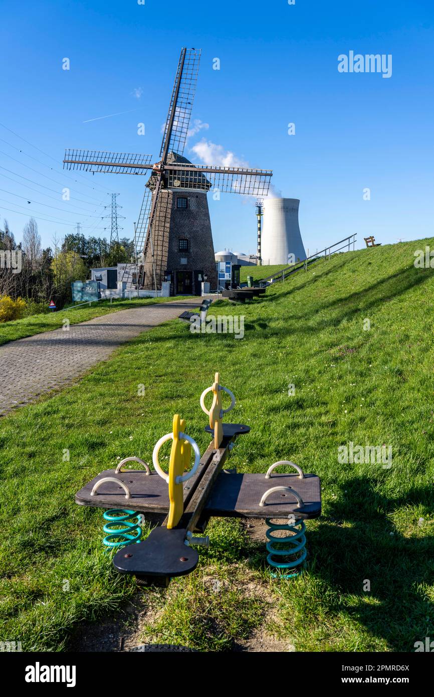 The Doel nuclear power plant, on the Scheldt River, one of two nuclear ...