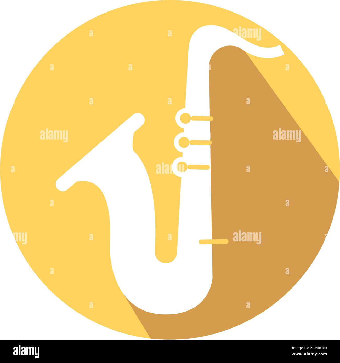 Isolated saxophone icon Flat design Musical instrument Vector ...