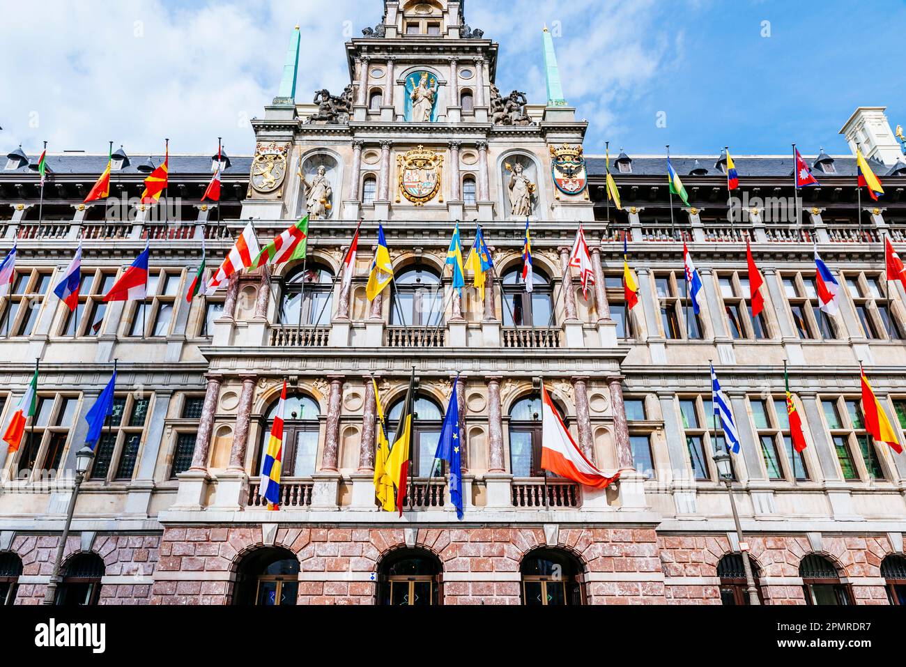 The City Hall of Antwerp, Renaissance building, stands on the western ...
