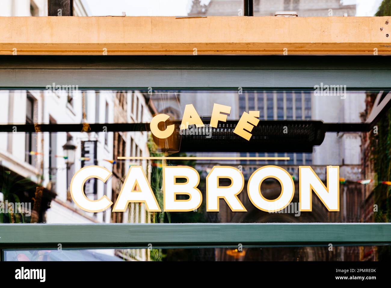 Cafe Cabron facade. Antwerp, Flemish Region, Belgium, Europe Stock ...