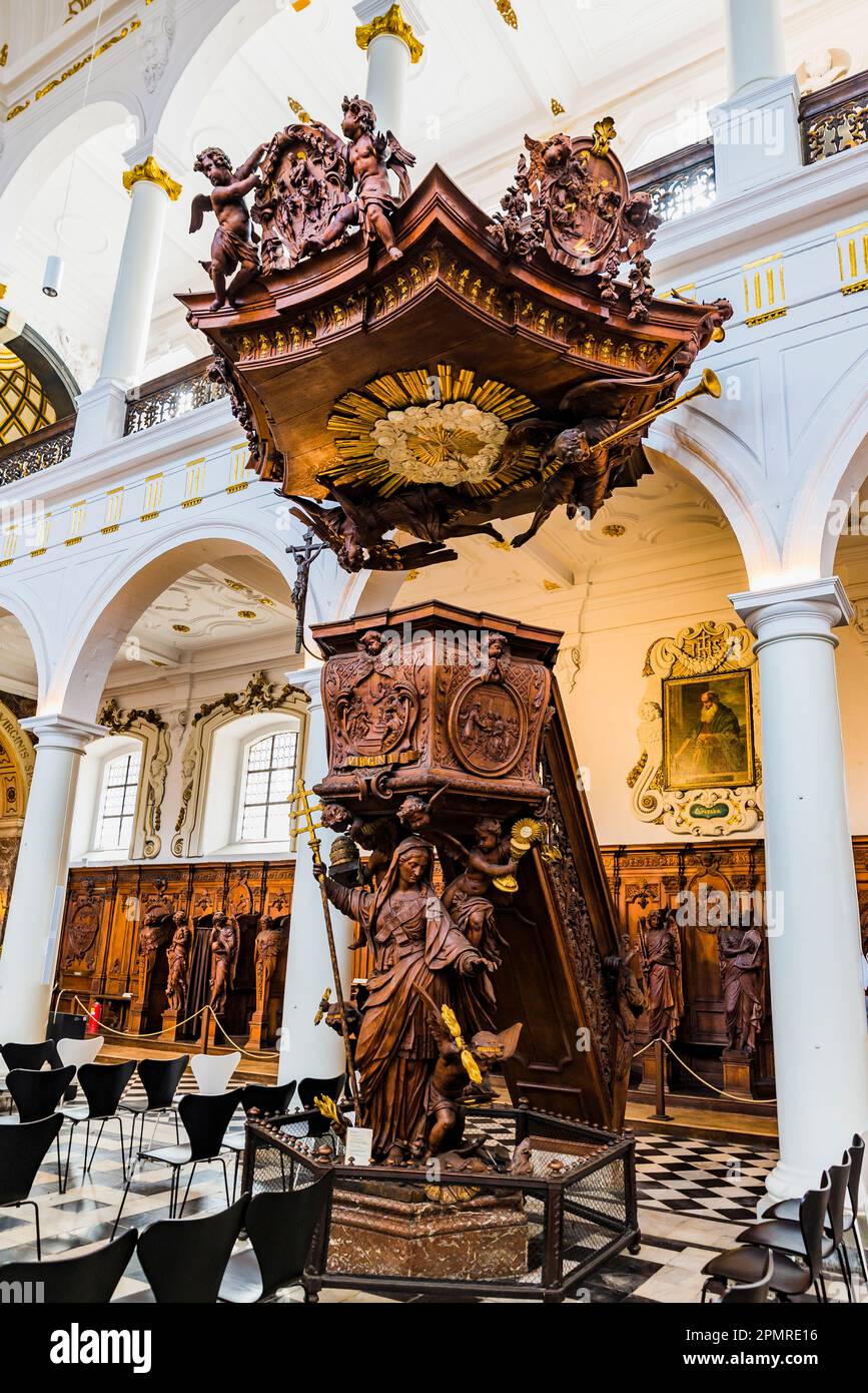 The pulpit. The allegory of ‘the Church that triumphs over heresy. St ...