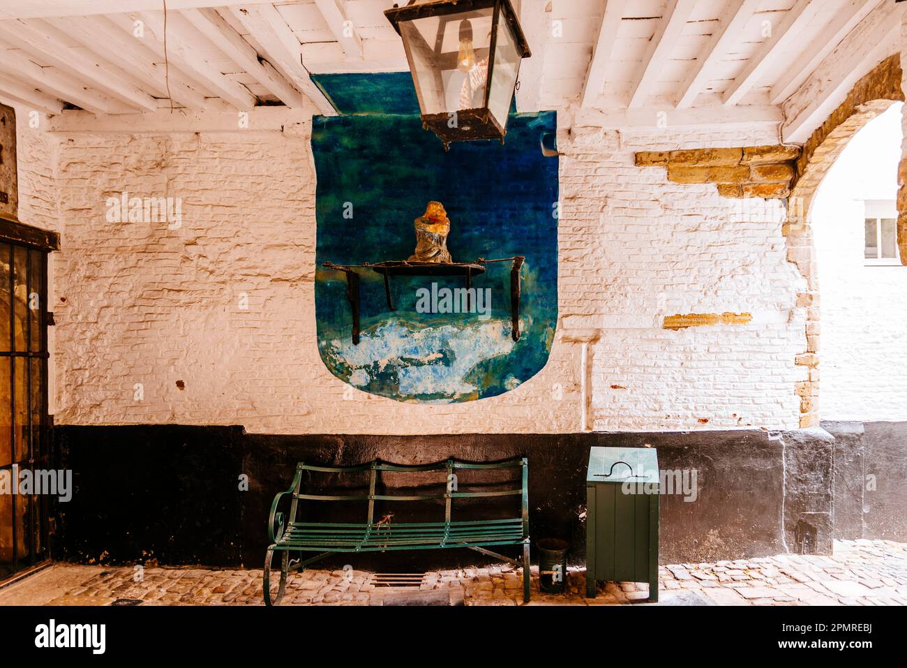 Vlaeykensgang, a small medieval alley in the city centre. Antwerp ...