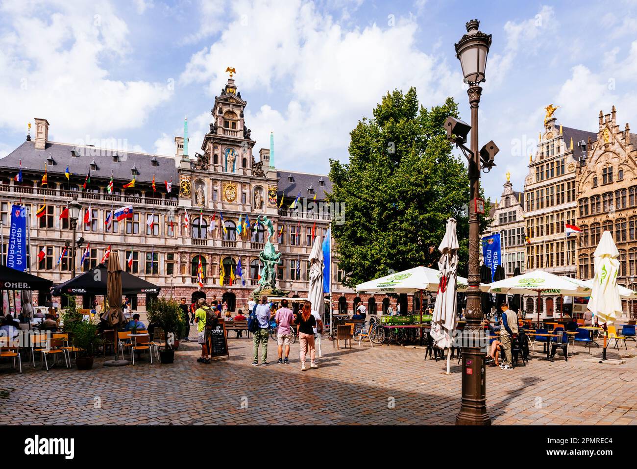 The Grote Markt is the central square of Antwerp, Belgium, situated in ...