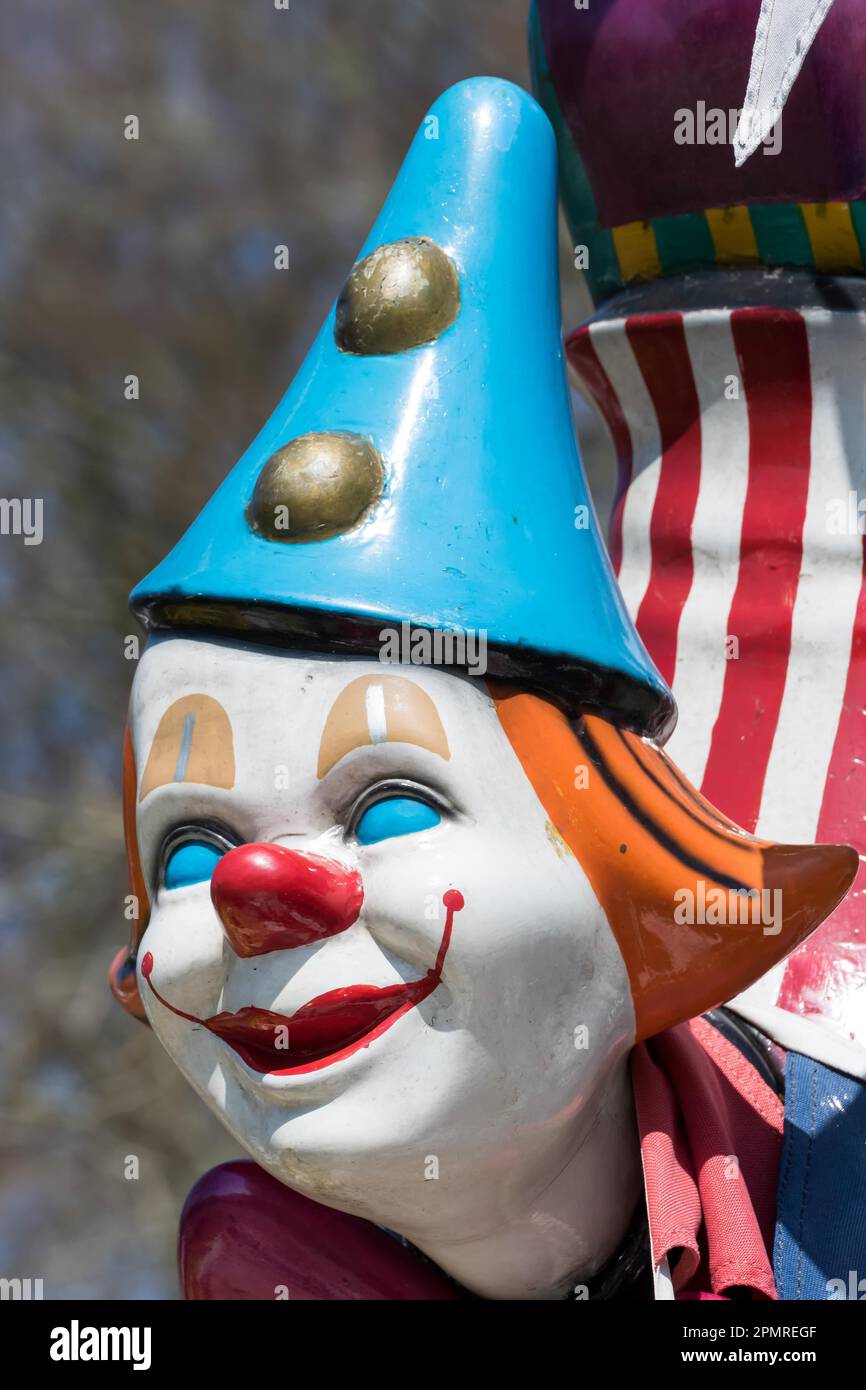 Clown mannequin at a funfair in Cardiff Stock Photo - Alamy