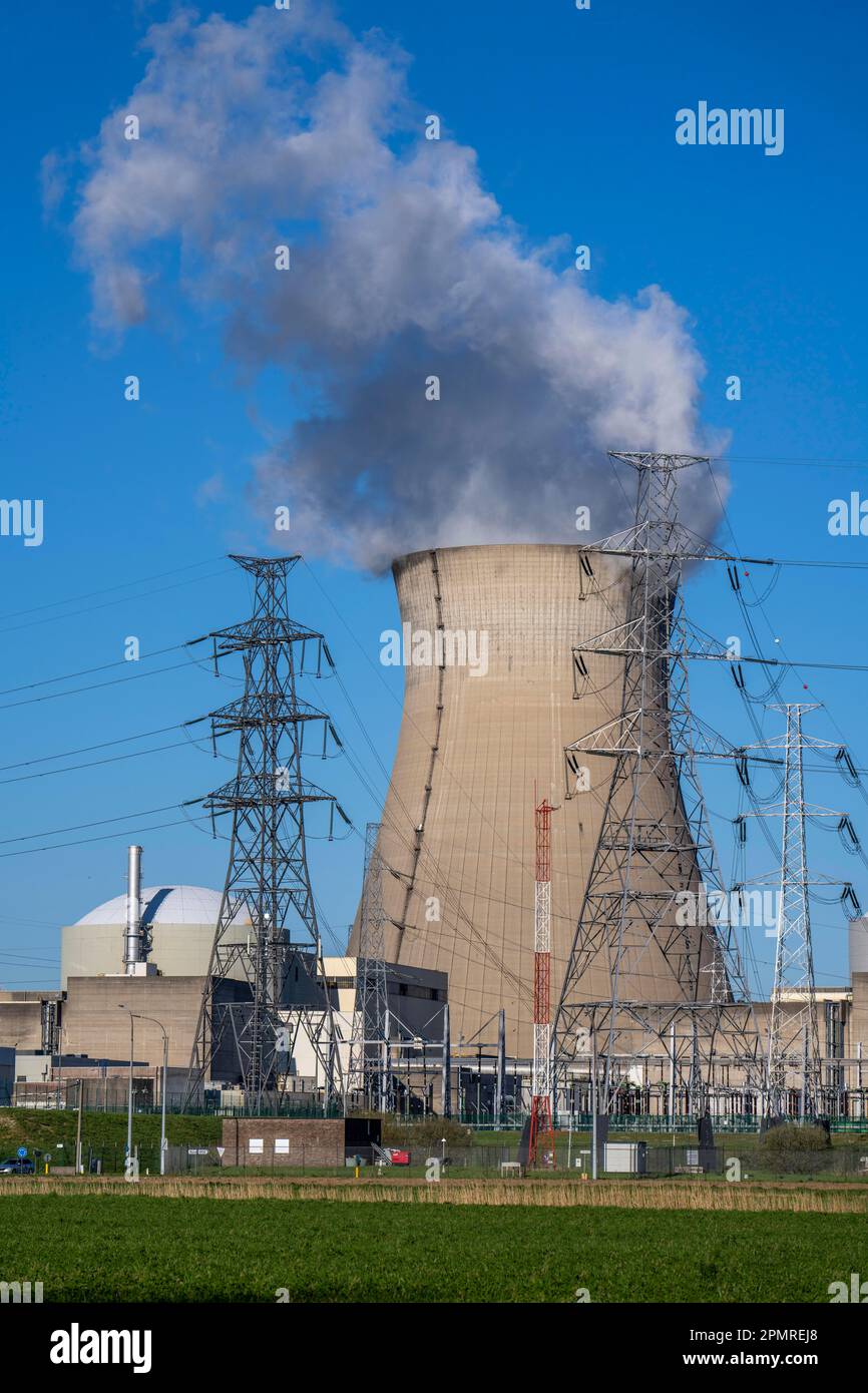 The Doel nuclear power plant, on the Scheldt River, one of two nuclear ...