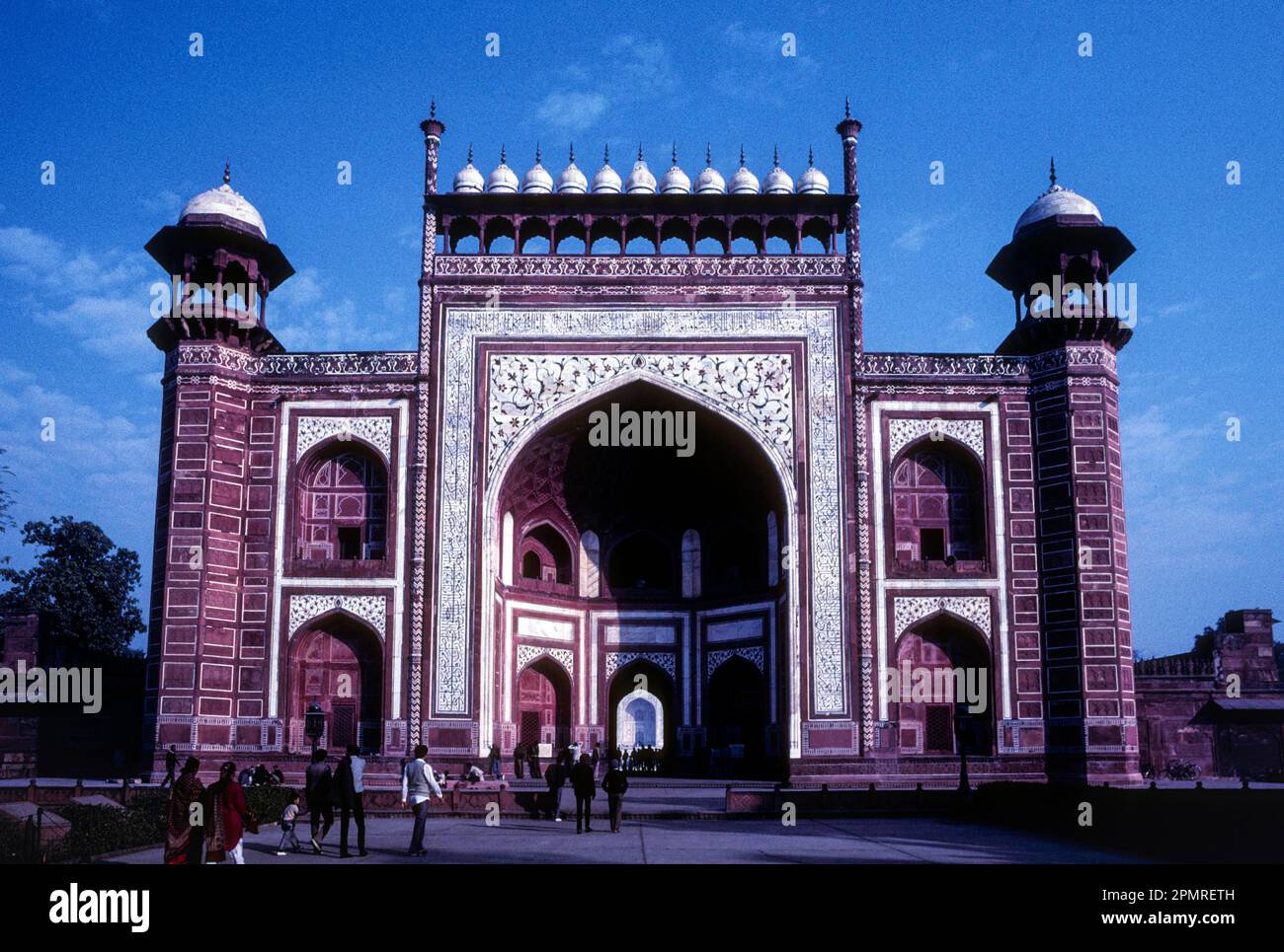 Red entry gate to the Taj Mahal, Agra, Uttar Pradesh, India, Asia Stock ...