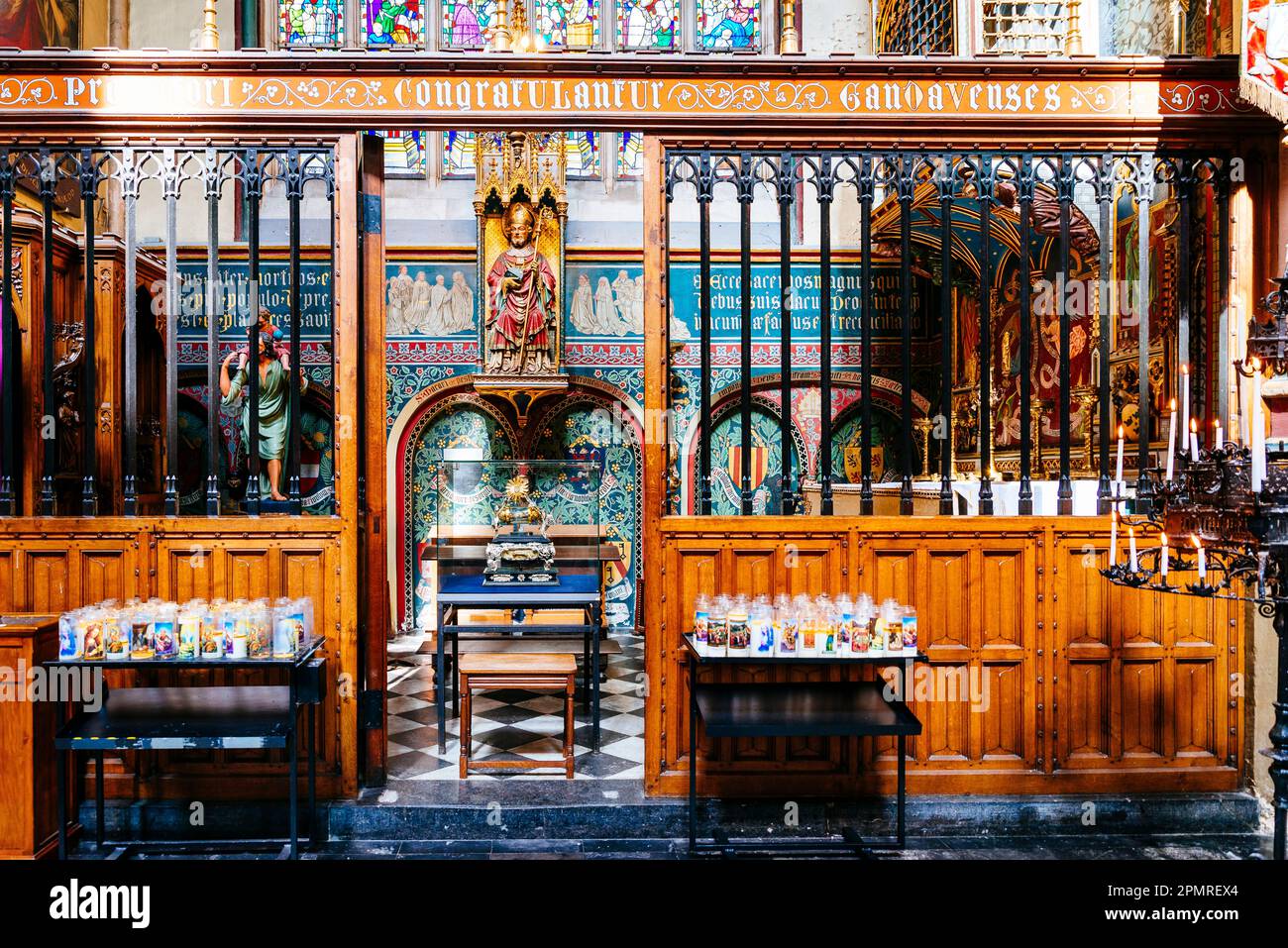 Chapel in the nave of the Cathedral. St Bavo's Cathedral, interior ...