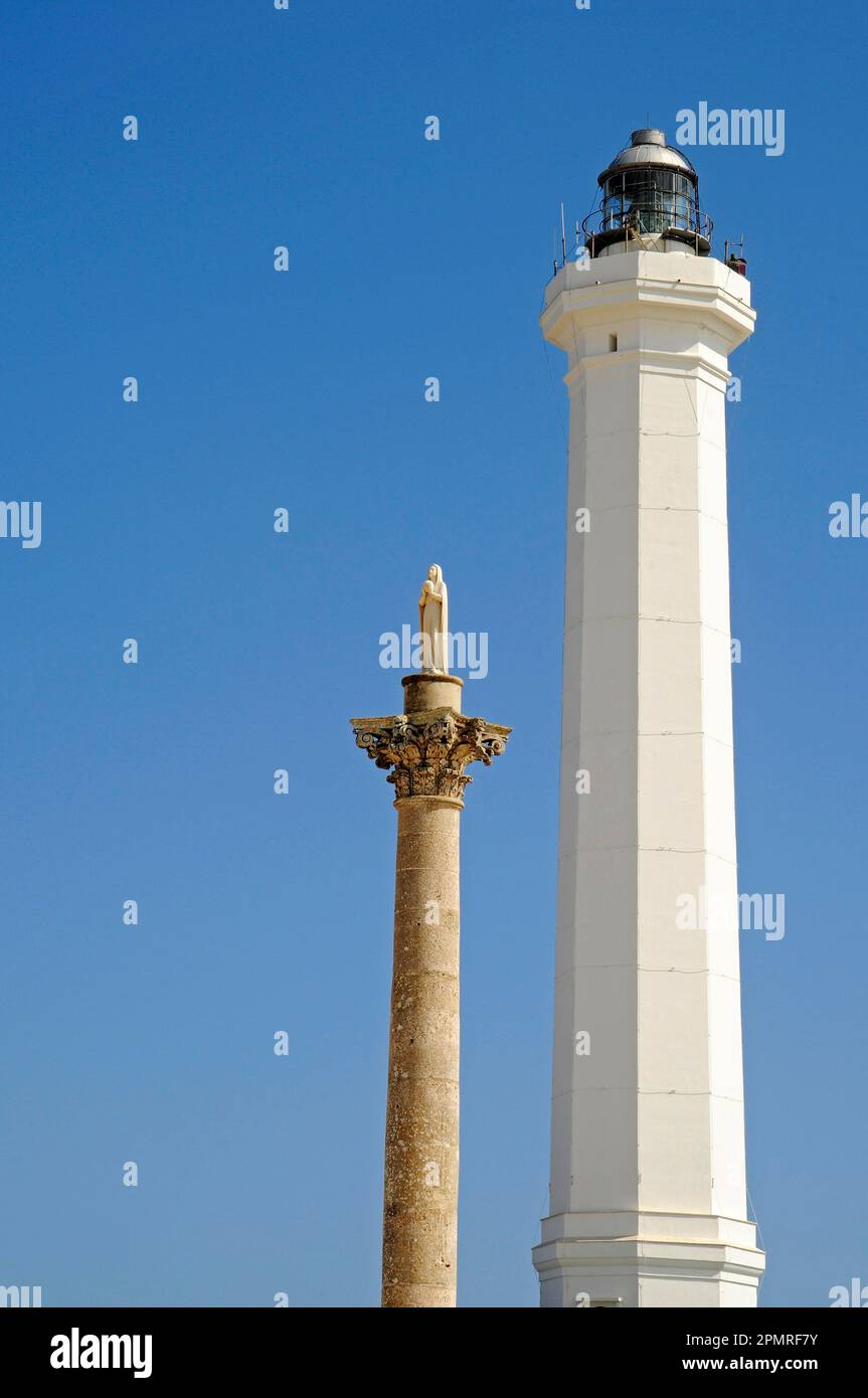 Leuca lighthouse basilica santa hi-res stock photography and images - Alamy