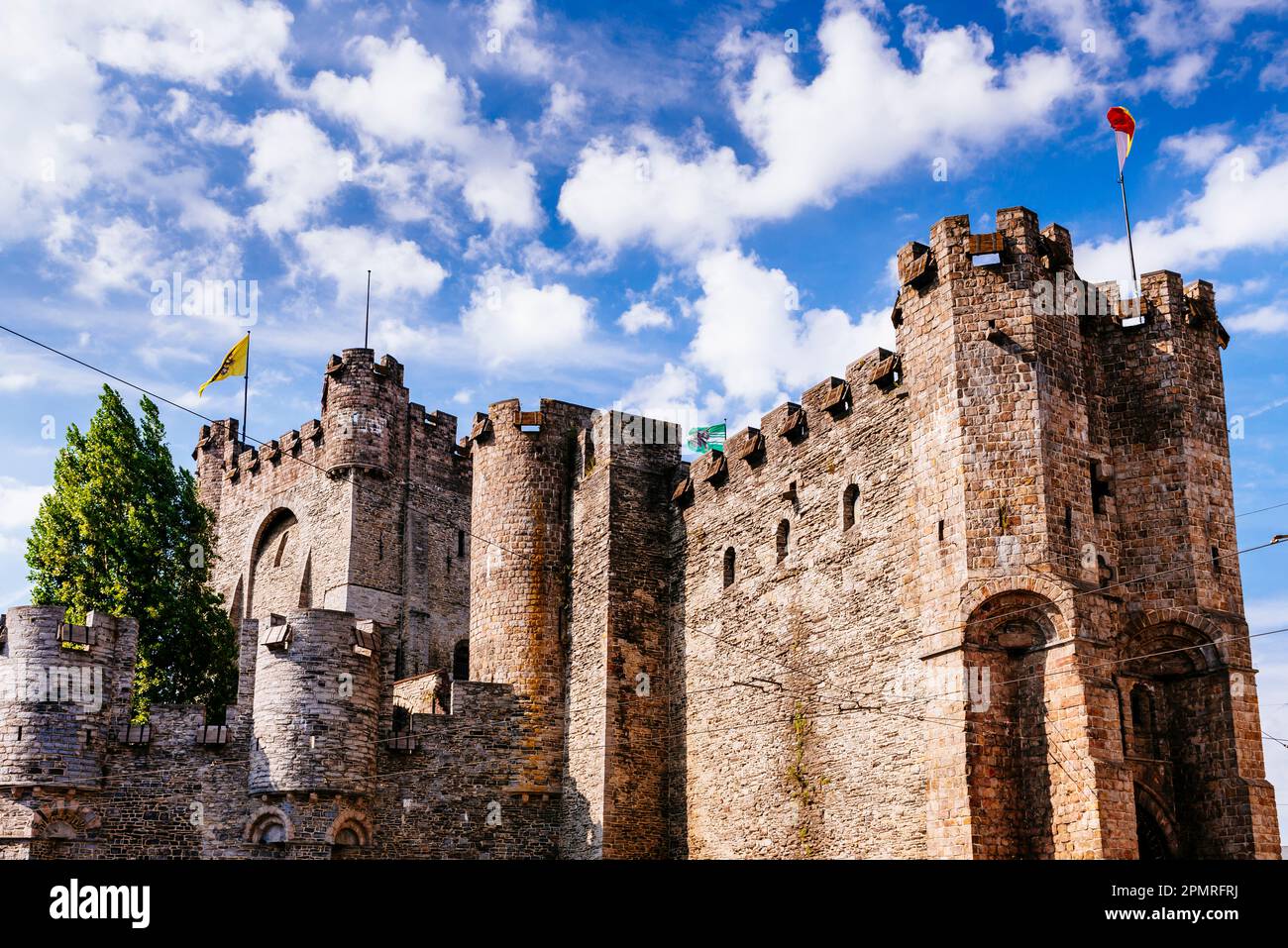 The Gravensteen is a medieval castle at Ghent. The current castle dates ...