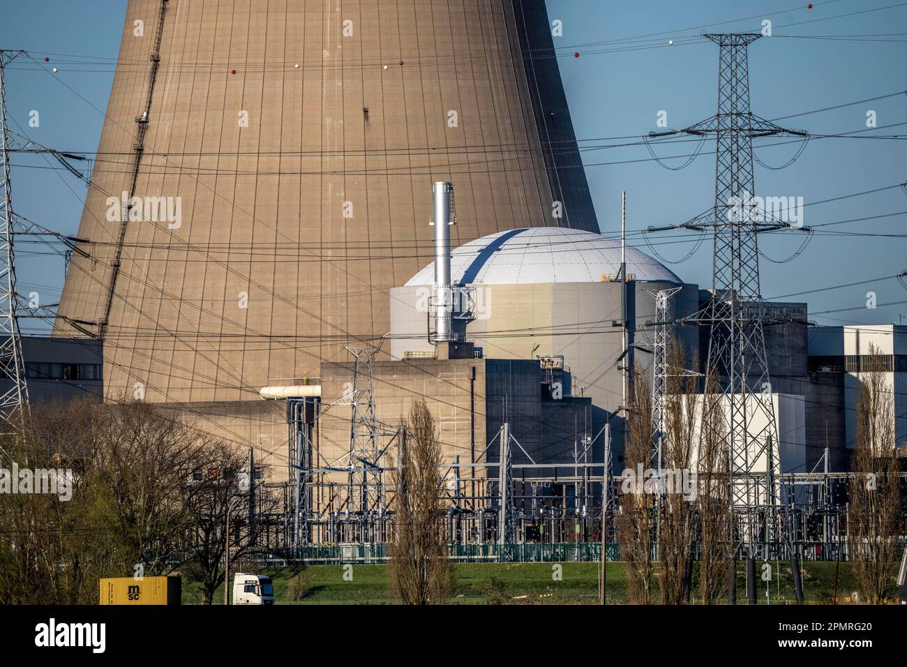 The Doel nuclear power plant, on the Scheldt River, one of two nuclear ...