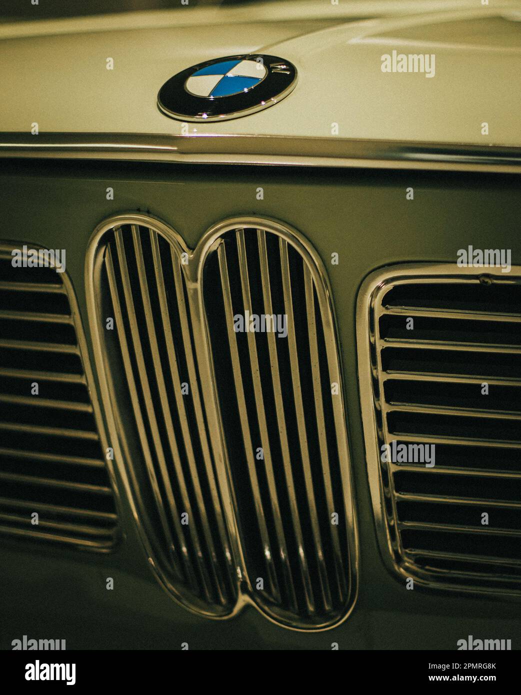 Frontgrill of an old BMW 2002 Stock Photo - Alamy