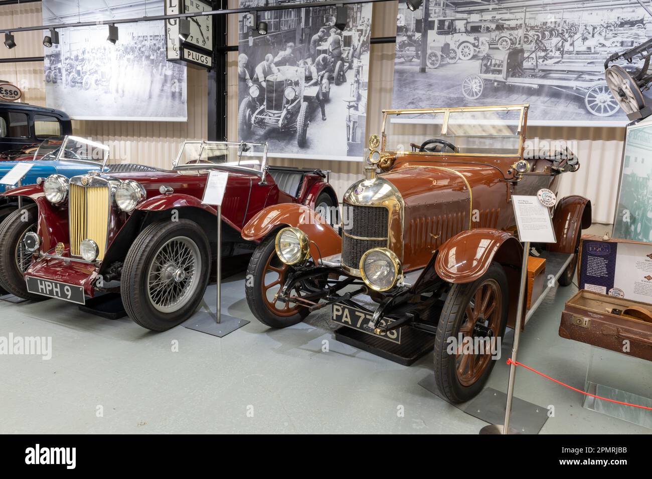 Sparkford.Somerset.United Kingdom.March 26th 2023.A row of vintage cars ...